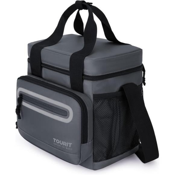 Bags | Large Lunch Bag 14l Insulated Lunch Box Lunch Cooler Dark Gray ...
